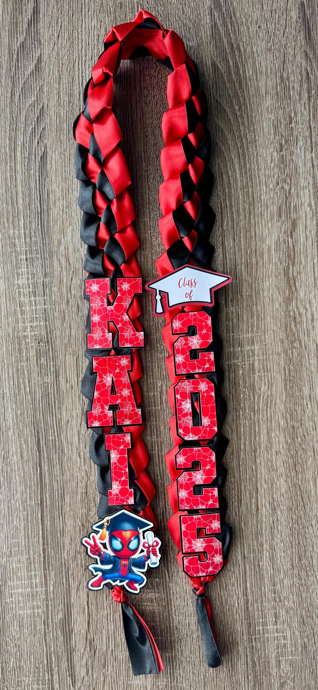 Spider-man Graduation Ribbon Lei | Handmade Superhero Gift - Etsy