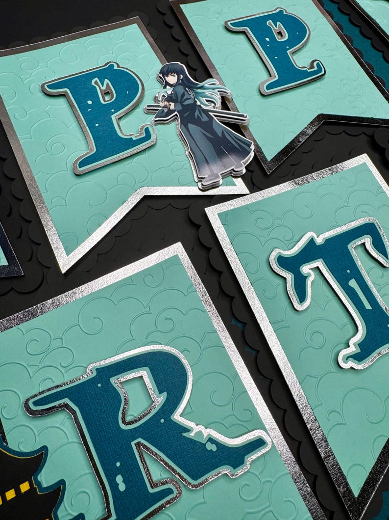 Demon Slayer Muichiro Tokito Banner | Anime Birthday Banner | Custom ...