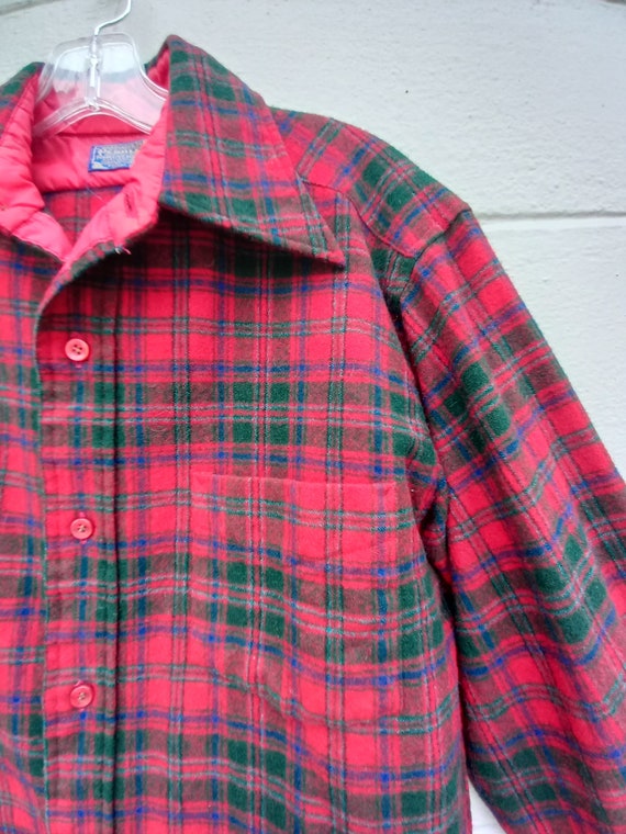 1970’s Vintage Pendleton Men’s Woolen Lodge Shirt Red… - Gem
