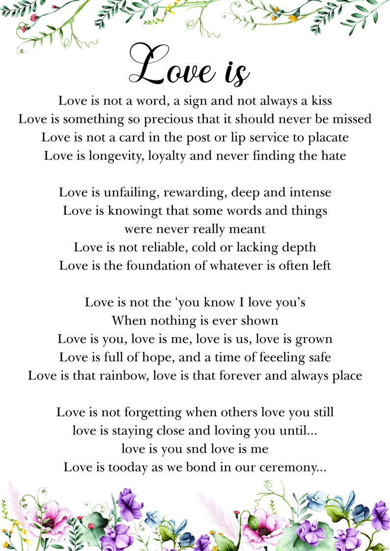 Love is Printable Digital Print | Valentines Day Digital Print| Digital ...