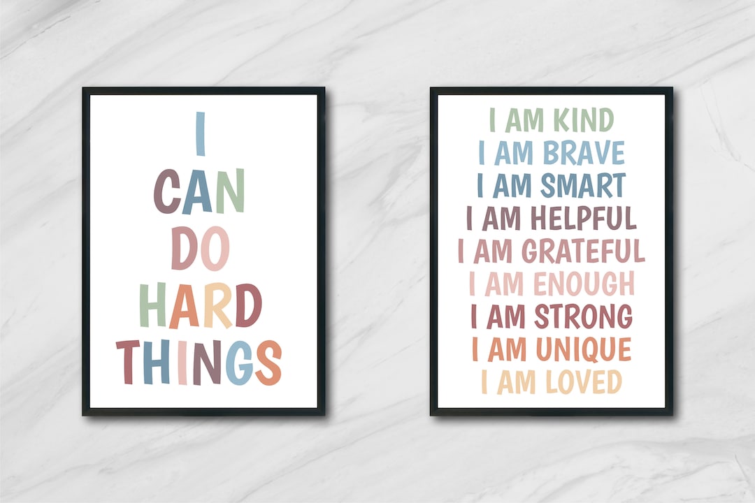 Affirmations for Kids, Classroom Posters, I Am Affirmations, Playroom ...