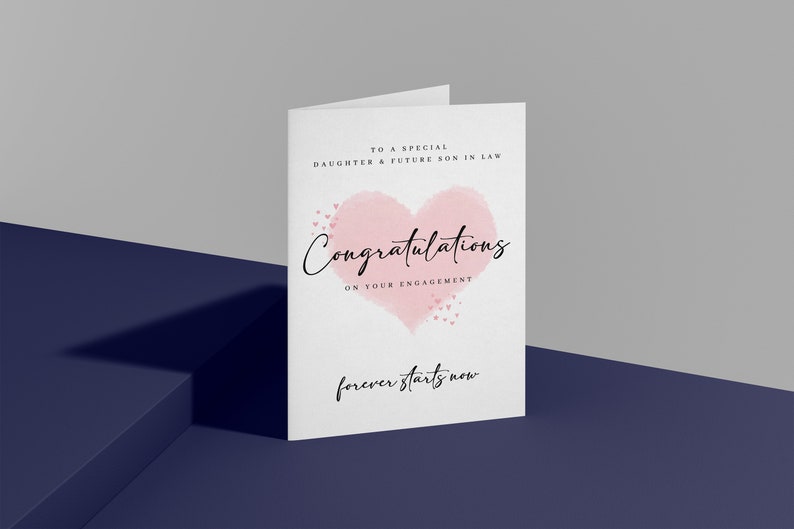 Daughter Engagement Card: Congratulations Son & Daughter (PDF, JPG, PNG ...