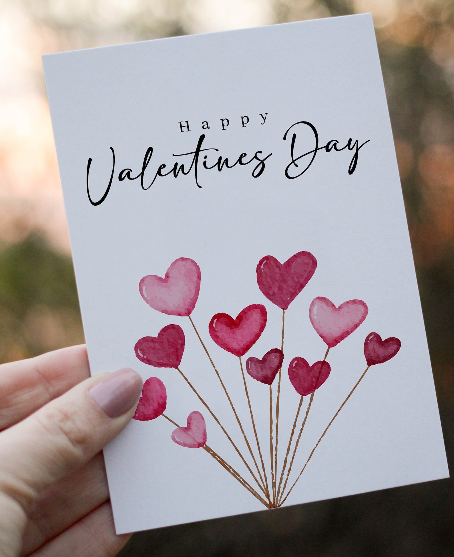 Printable Heart Valentine Card, Printable Valentine's Day Card ...