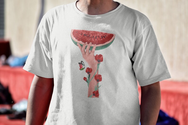 Free Palestine Melon T-shirt Design | Save Palestine| Watermelon T ...