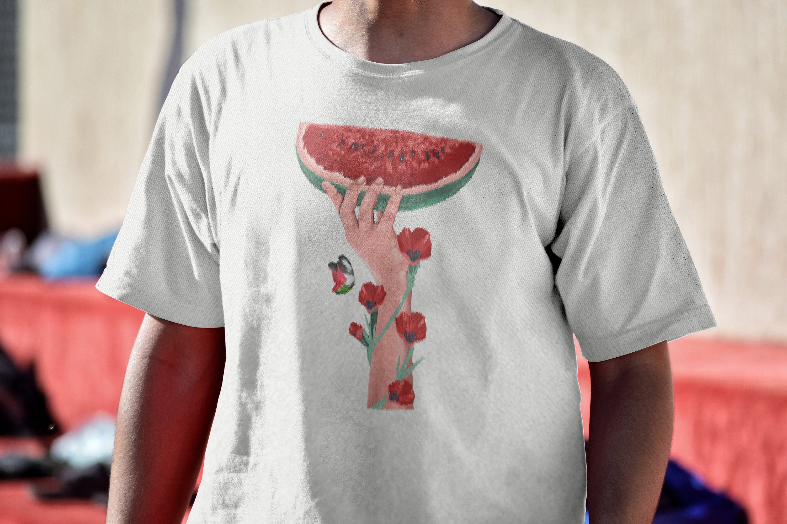Free Palestine Melon T-shirt Design | Save Palestine| Watermelon T ...