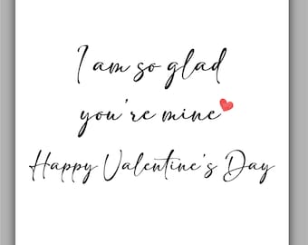 Printable Love Card, Printable Heart Valentine's Day Card, Printable ...