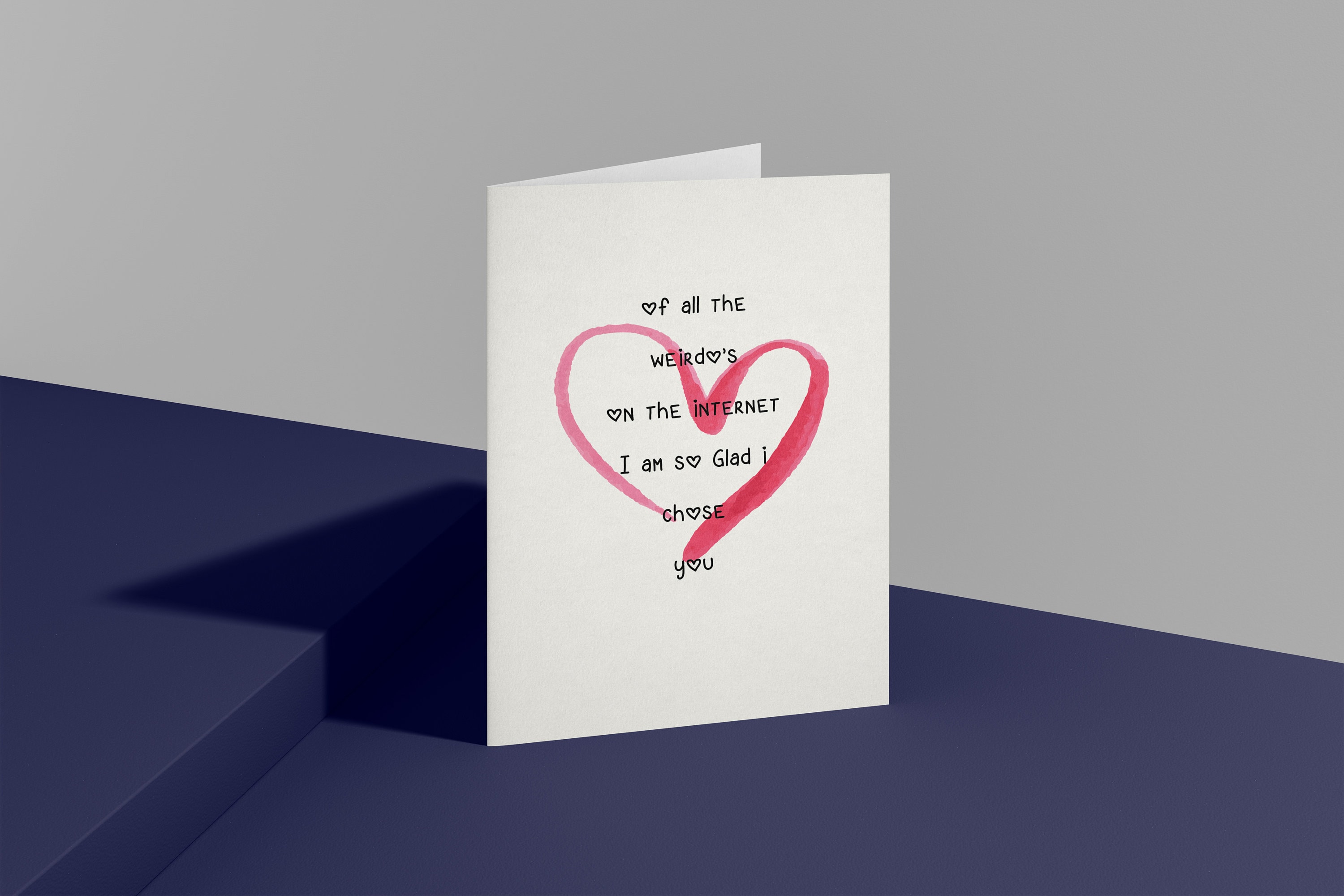 Printable Valentine Card, Printable Heart Valentine's Day Card ...