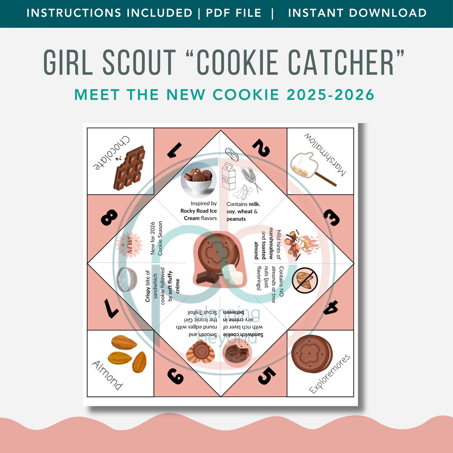 2026 New GS Cookie Game, GS Cookie Fortune Teller, GS Cootie Catcher ...