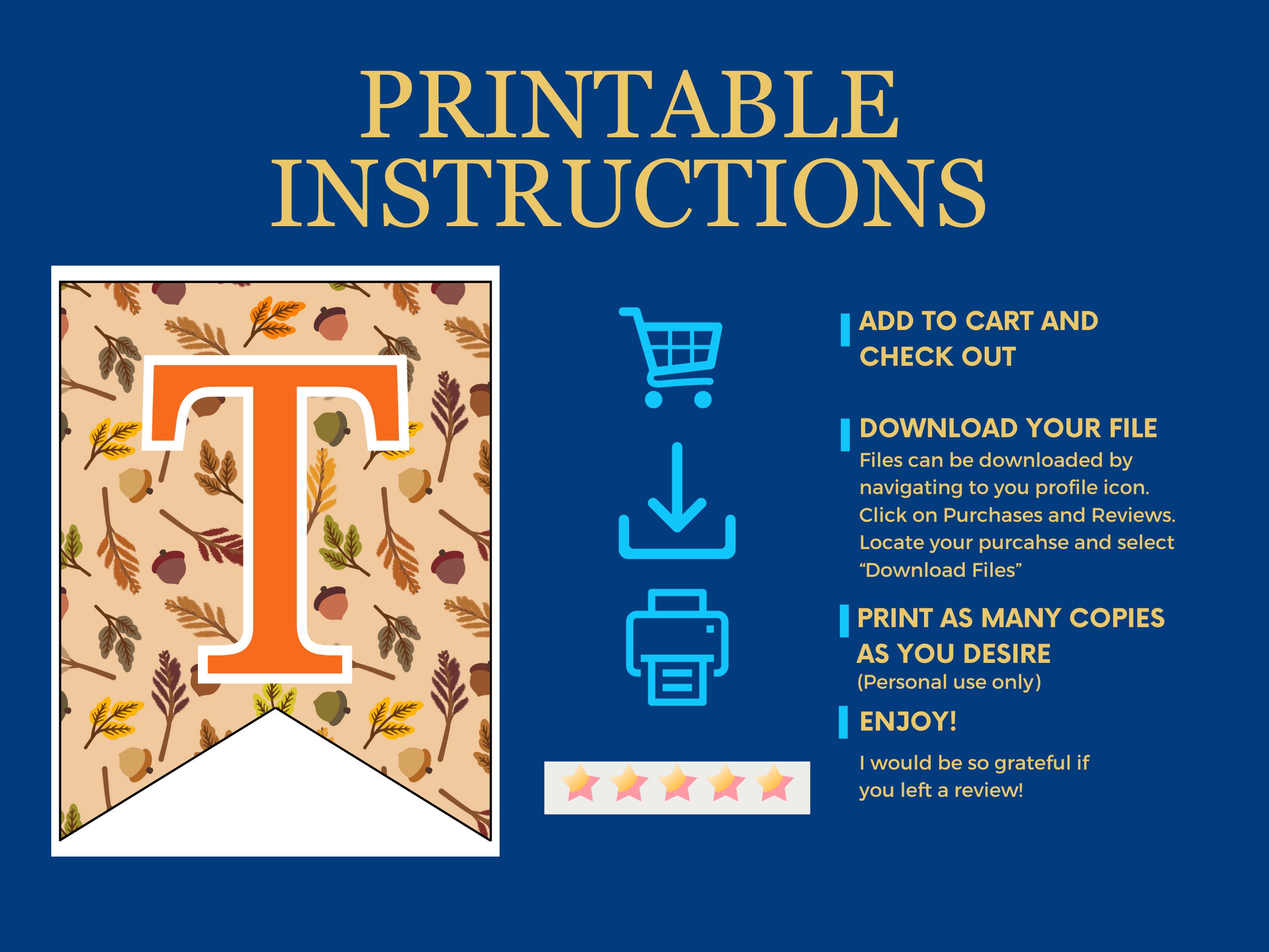 Thanksgiving Banner Printable PDF Instant Download Printable PDF ...