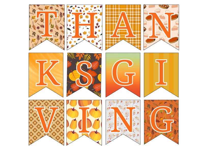 Thanksgiving Banner Printable PDF Instant Download Printable PDF ...