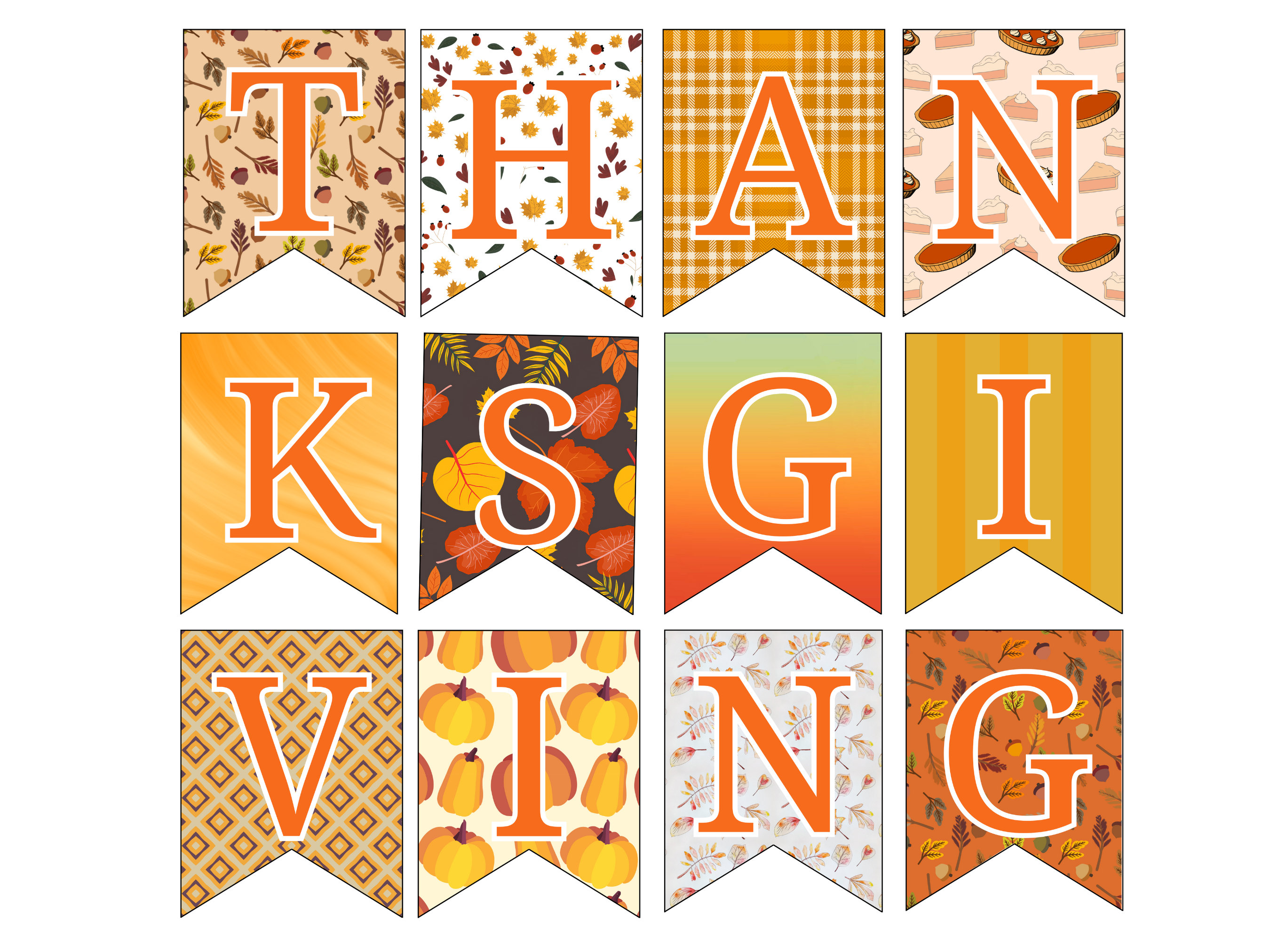 Thanksgiving Banner Printable PDF Instant Download Printable PDF ...