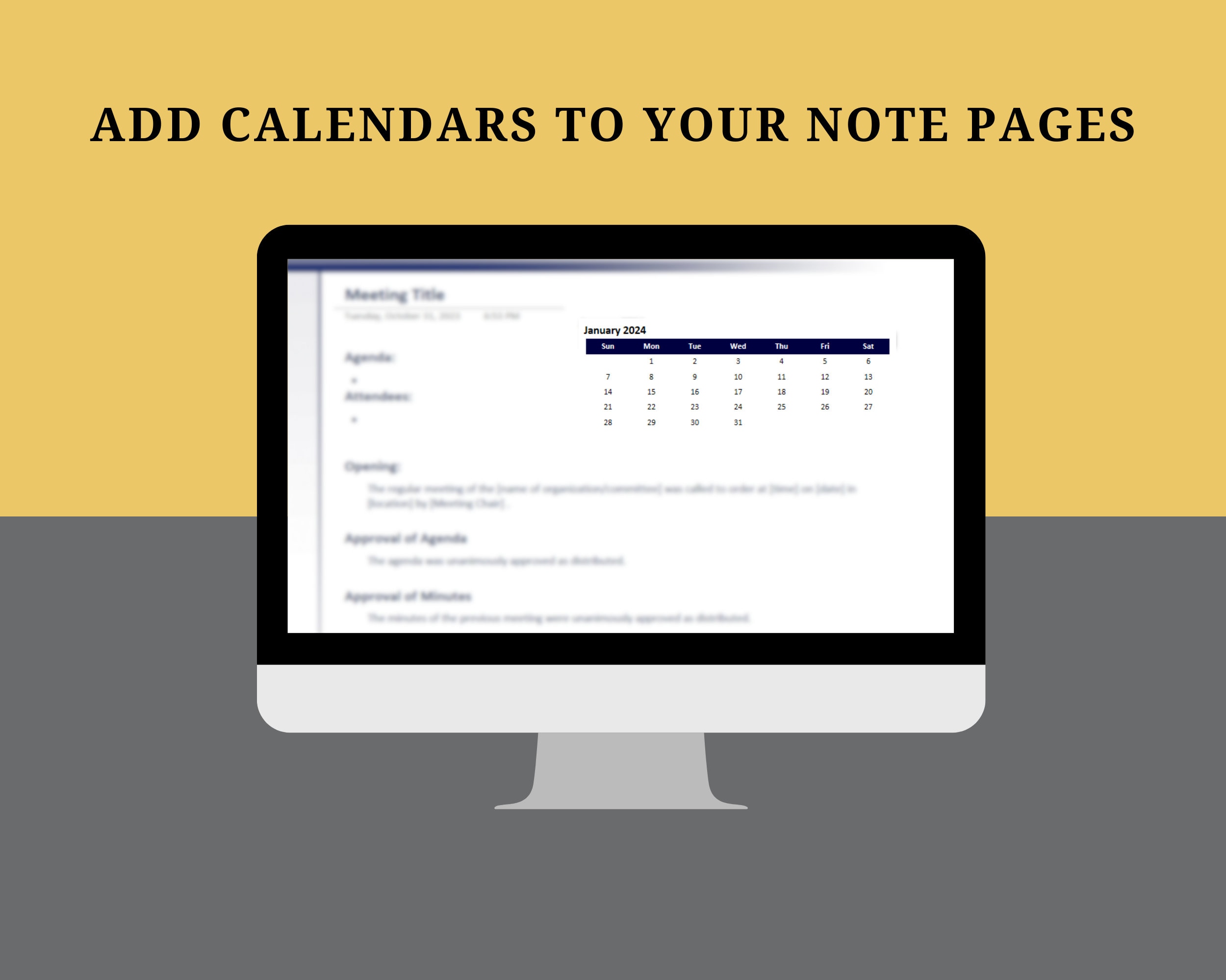 2024 Onenote Calendar Pack, Yearly Quarterly Monthly, Sunday and Monday ...