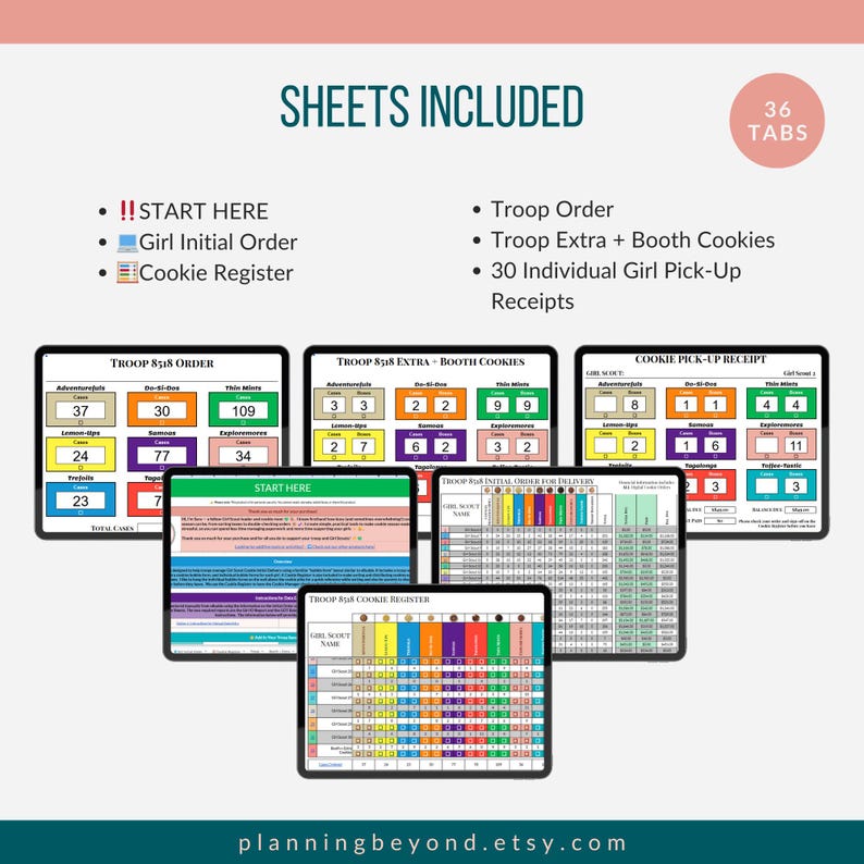 GS Cookie Initial Delivery Organizer | Google Sheets Cookie Manager ...