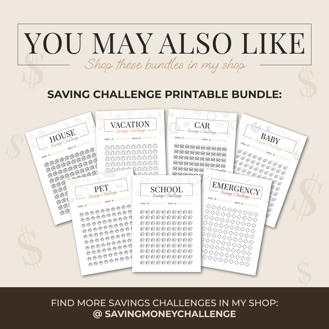 500 Savings Challenge in 52 Weeks Printable 100 Envelopes A6 Budget ...