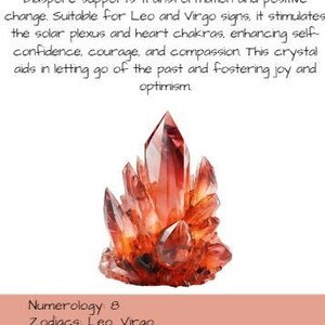 Diaspore Crystal Meaning Card Bundle Crystal Information Cards Gemstone ...