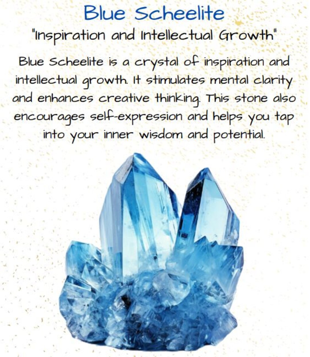 Blue Scheelite, Crystal Meaning Card Printable PDF, Numerology, - Etsy