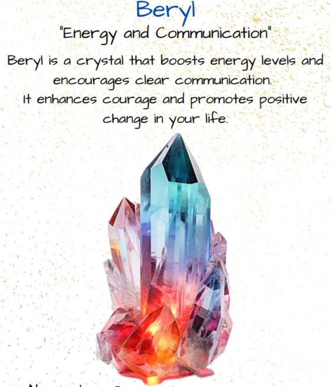 Beryl, Crystal Meaning Card Printable PDF, Numerology, - Etsy