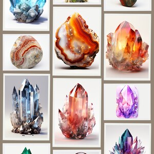 Clear Quartz Crystal Meaning Card Bundle Crystal Information Cards ...