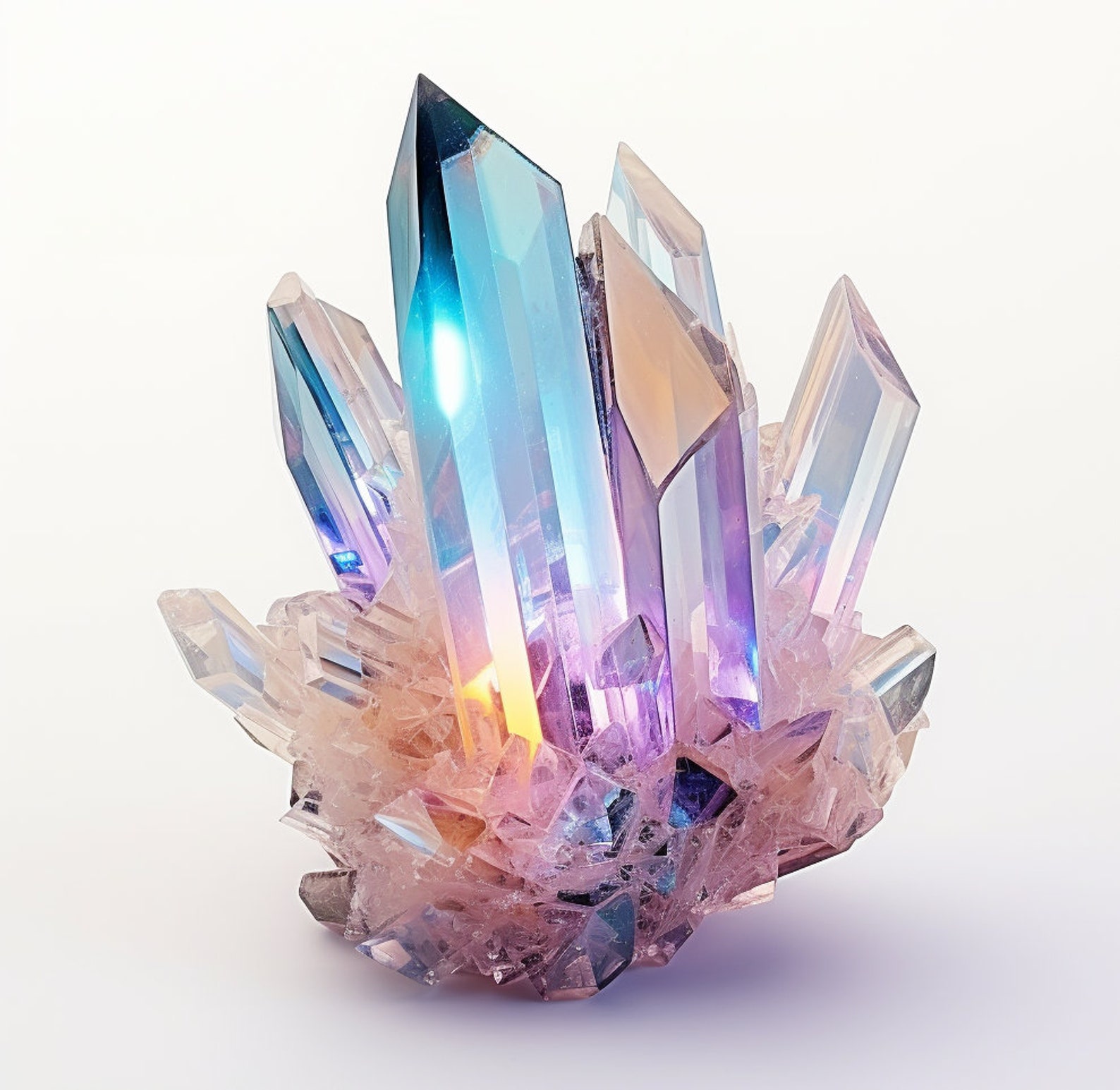 Angel Aura Quartz, Crystal Meaning Card Printable PDF, Numerology, - Etsy