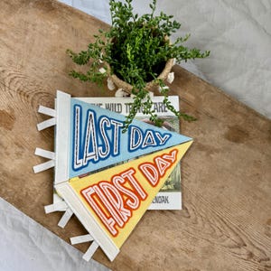 First Day of School Sign – Custom Felt Pennant Flag – First Day/last ...