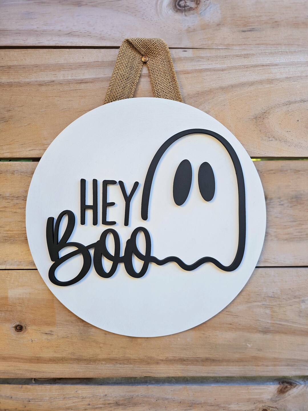 Hey Boo Ghost Door Hanger: Halloween Front Door Decor | Welcome Door ...