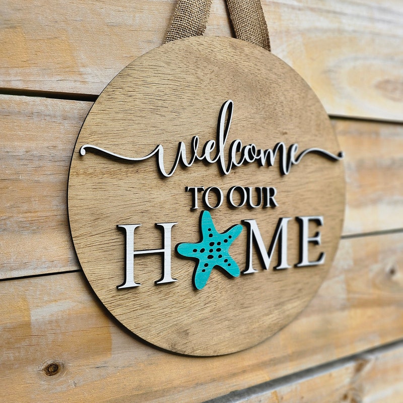 Welcome Door Hanger - Etsy