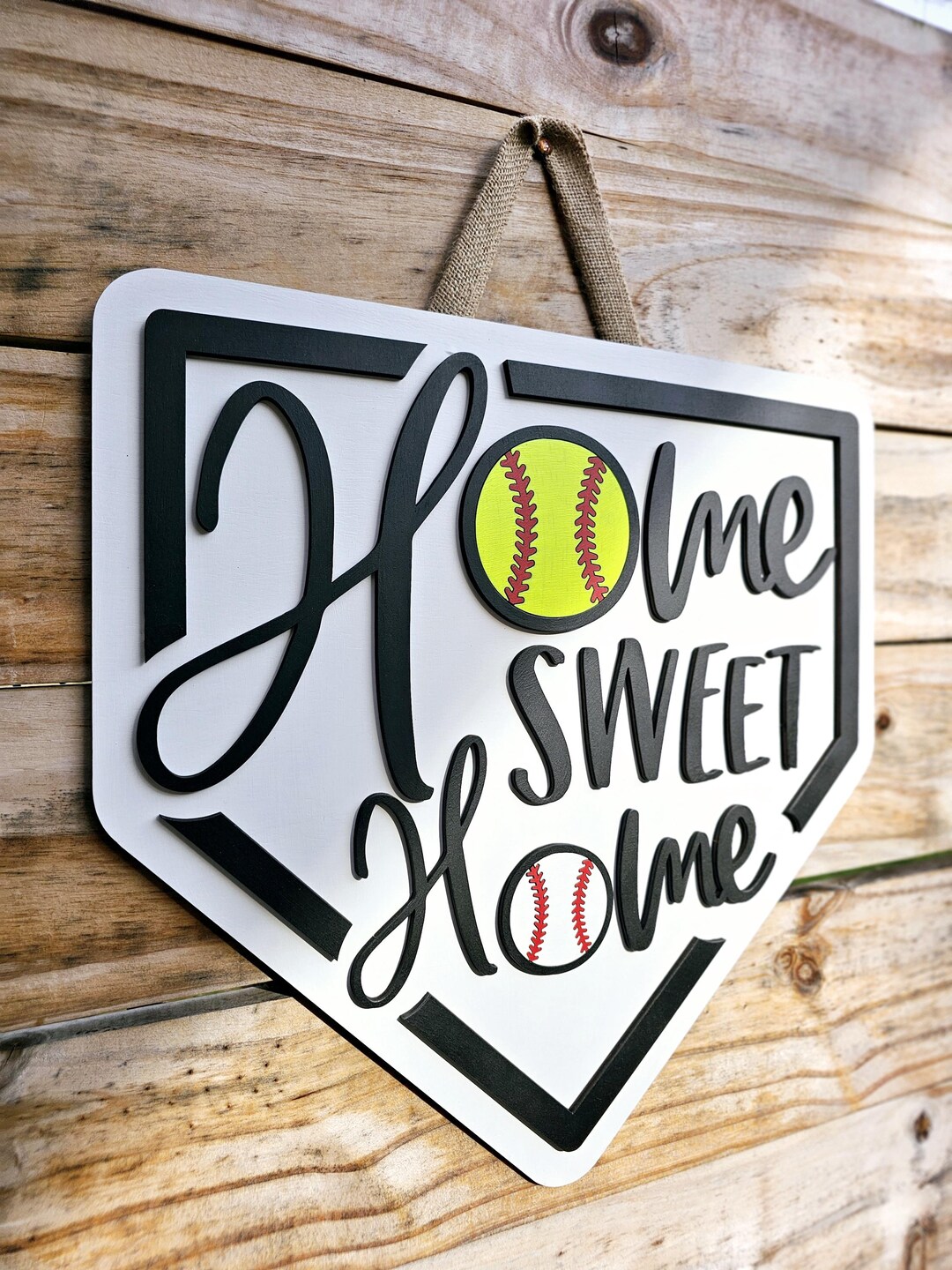 Baseball Softball Front Door Decor | Home Sweet Home | Baseball Decor ...