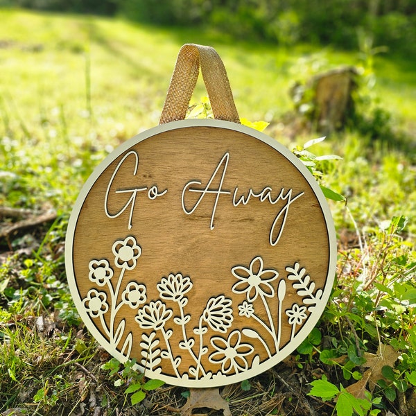 Go Away Welcome Sign - Etsy