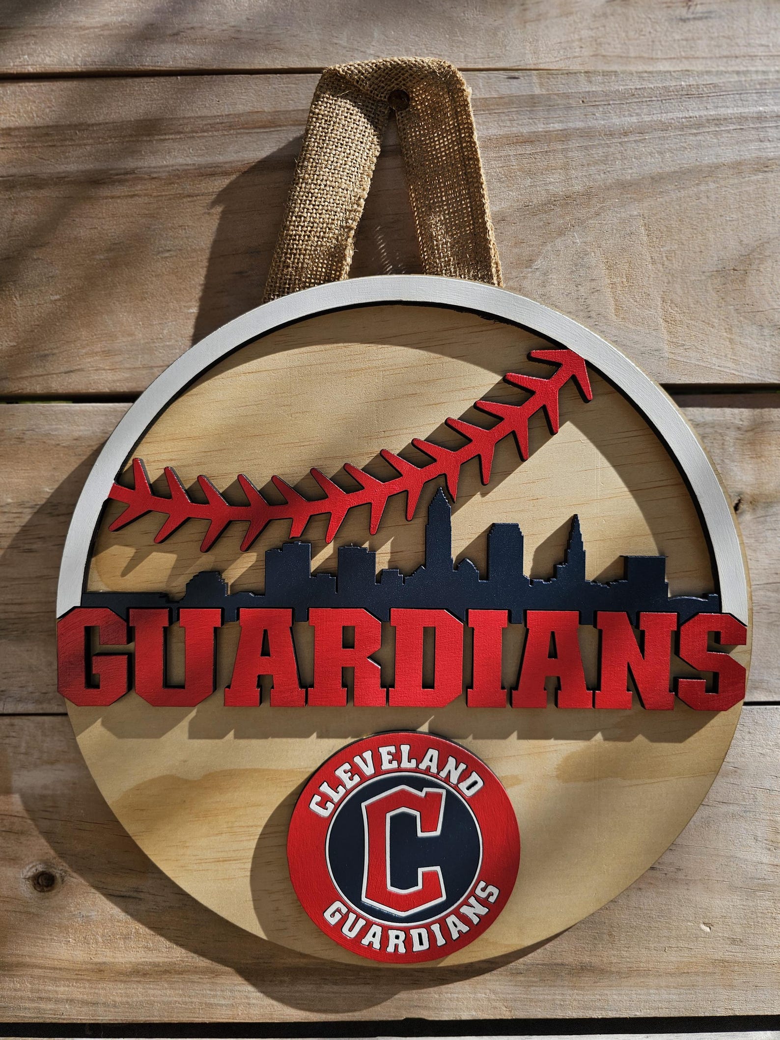 Cleveland Guardians Baseball Wood Sign: Sports Man Cave Decor - Etsy