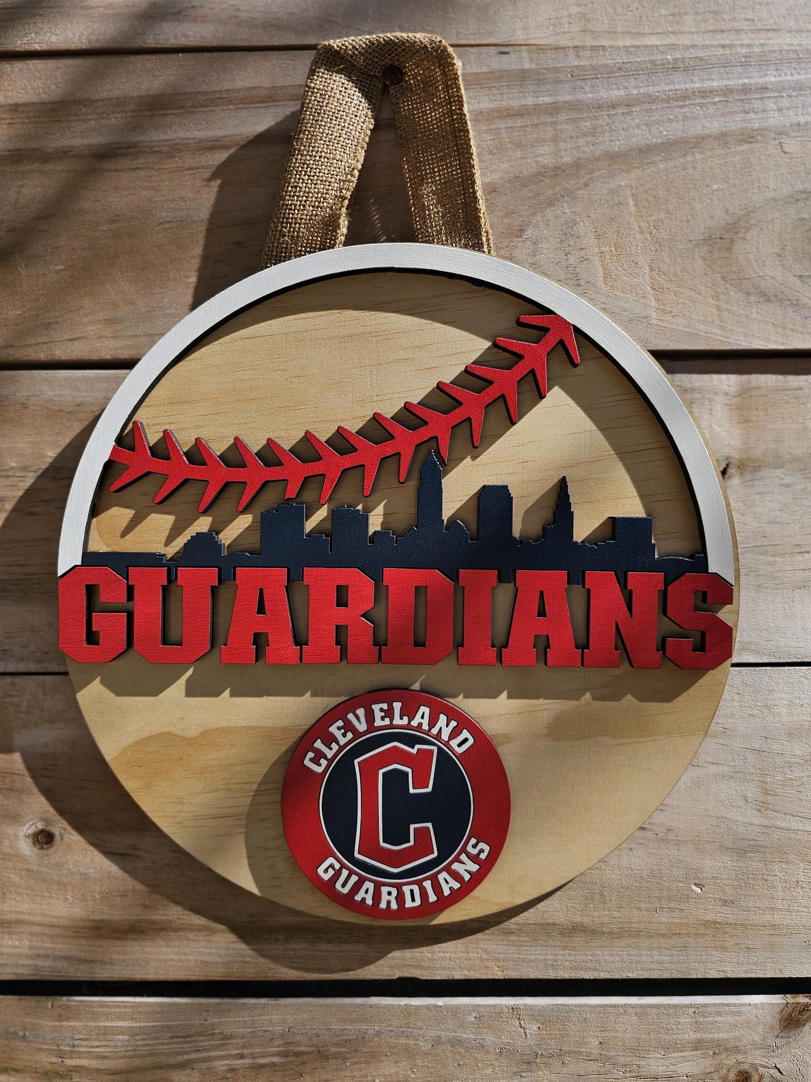 Cleveland Guardians Baseball Wood Sign: Sports Man Cave Decor - Etsy