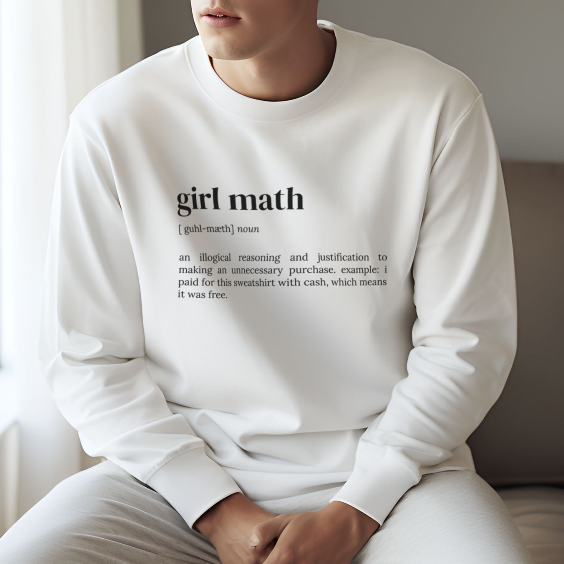 Girl Math Shirt, Hoodie, Girl Math Gift, Funny Gift, Funny Text Shirt ...