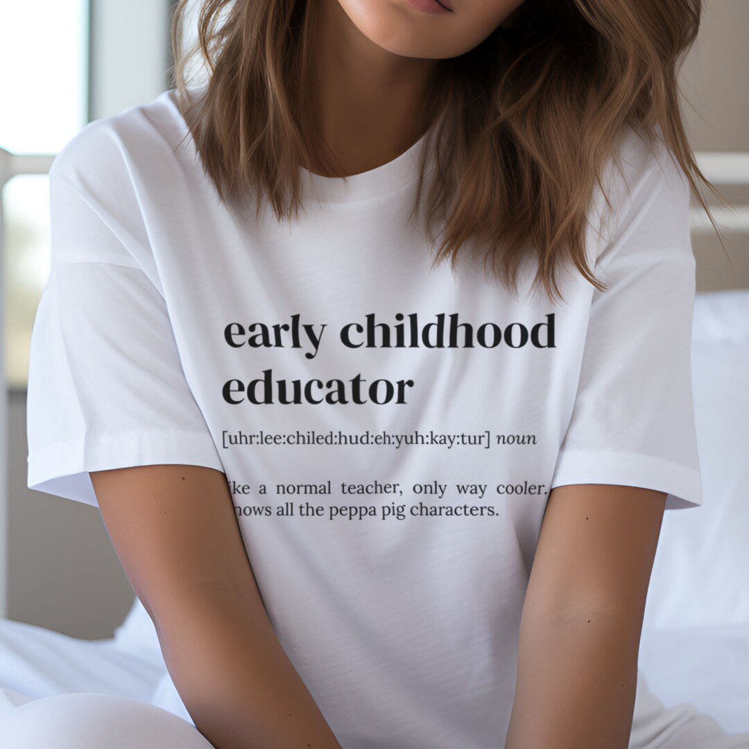 Definition Shirt 'early Childhood Educator', Crewneck, Children Worker ...
