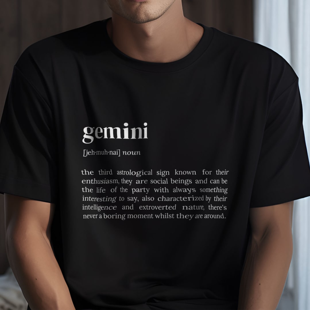 Gemini Definition Print , Crewneck, Zodiac Sign Gift, Funny Couple Gift ...