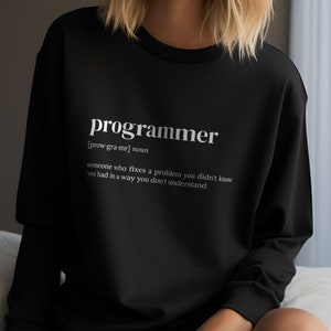 Programmer Definition Print , Crewneck, Programmer Coffe Mug, Funny ...
