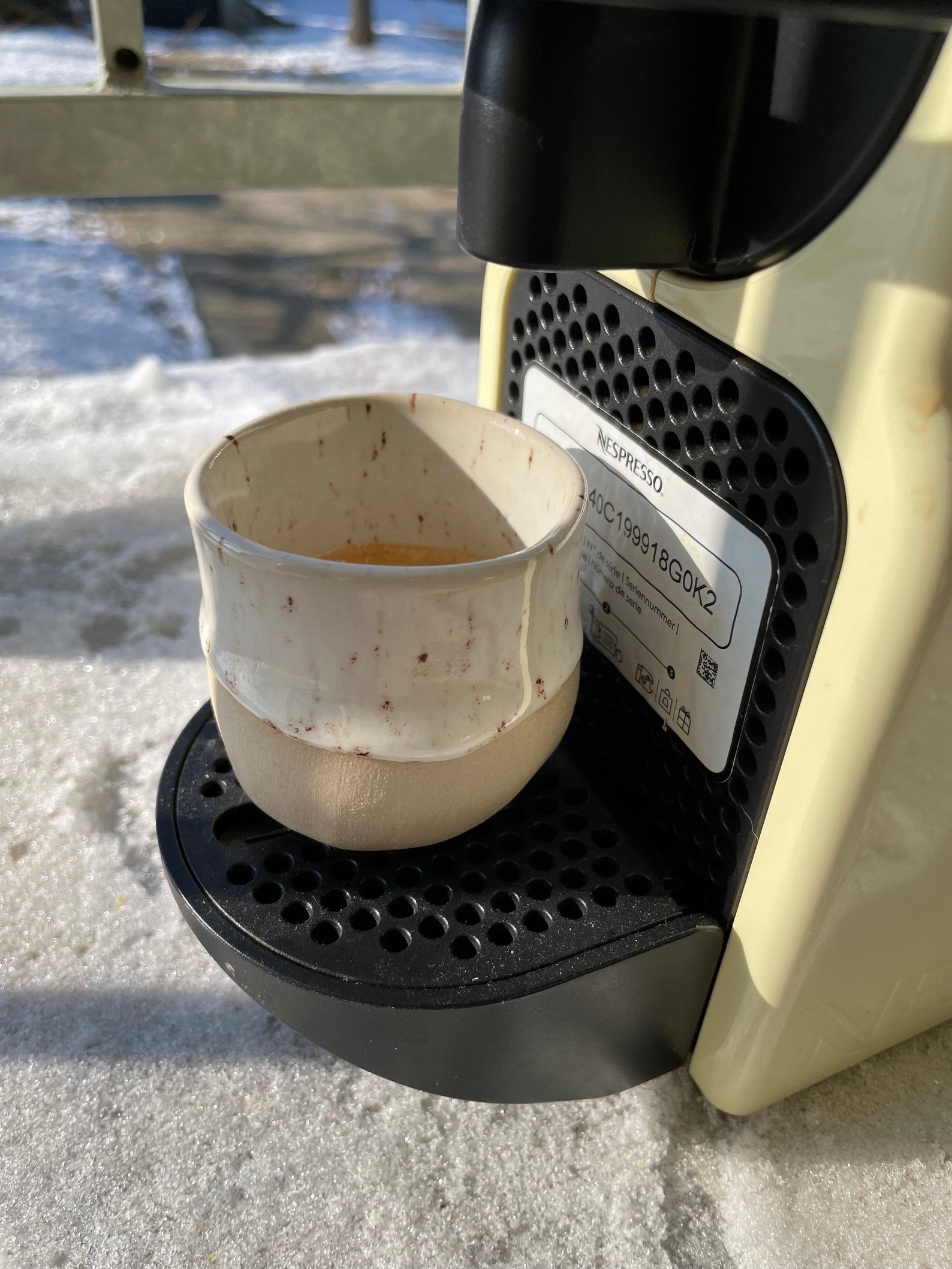 Espresso Handmade Mug, Beige Mug With Beige White Glaze Speckled, 100 ...