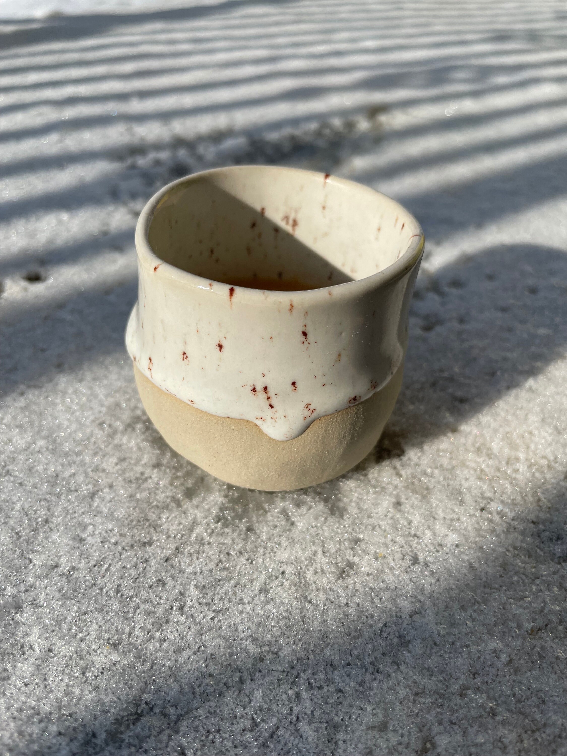 Espresso Handmade Mug, Beige Mug With Beige White Glaze Speckled, 100 ...