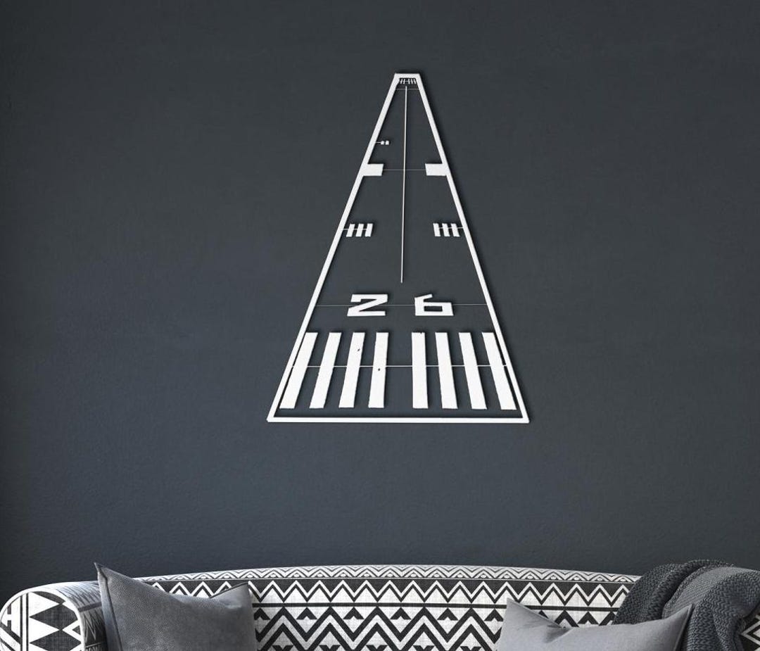 Runway 26 Aviation Metal Wall Art, Airplane Wall Decor, Aircraft Metal ...