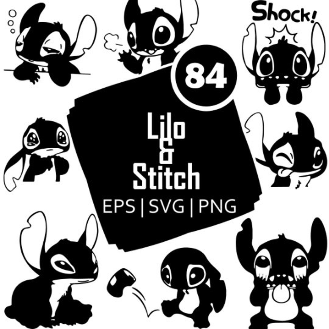 Stitch Cut Files Lilo and Stitch SVG Bundle for Cricut and Sublimation ...