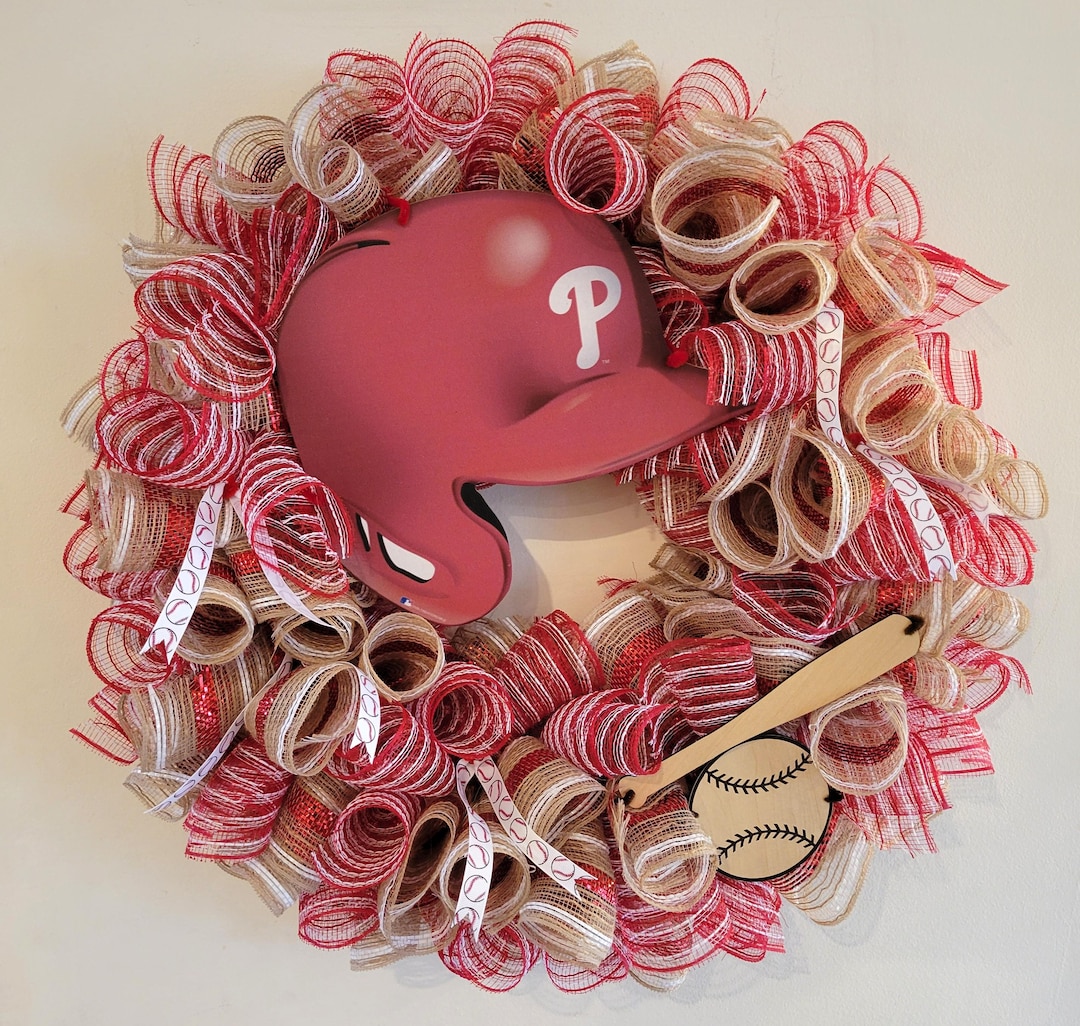 Philadelphia Phillies Wreath, Baseball - Etsy