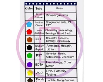 Order of Draw Printable Worksheet, Digital Phlebotomy Worksheet, CLSI ...