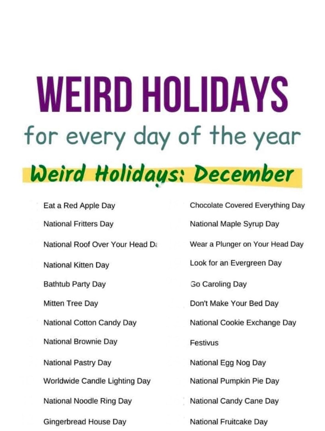 Weird Holidays in March Digital Download 2 Images - Etsy