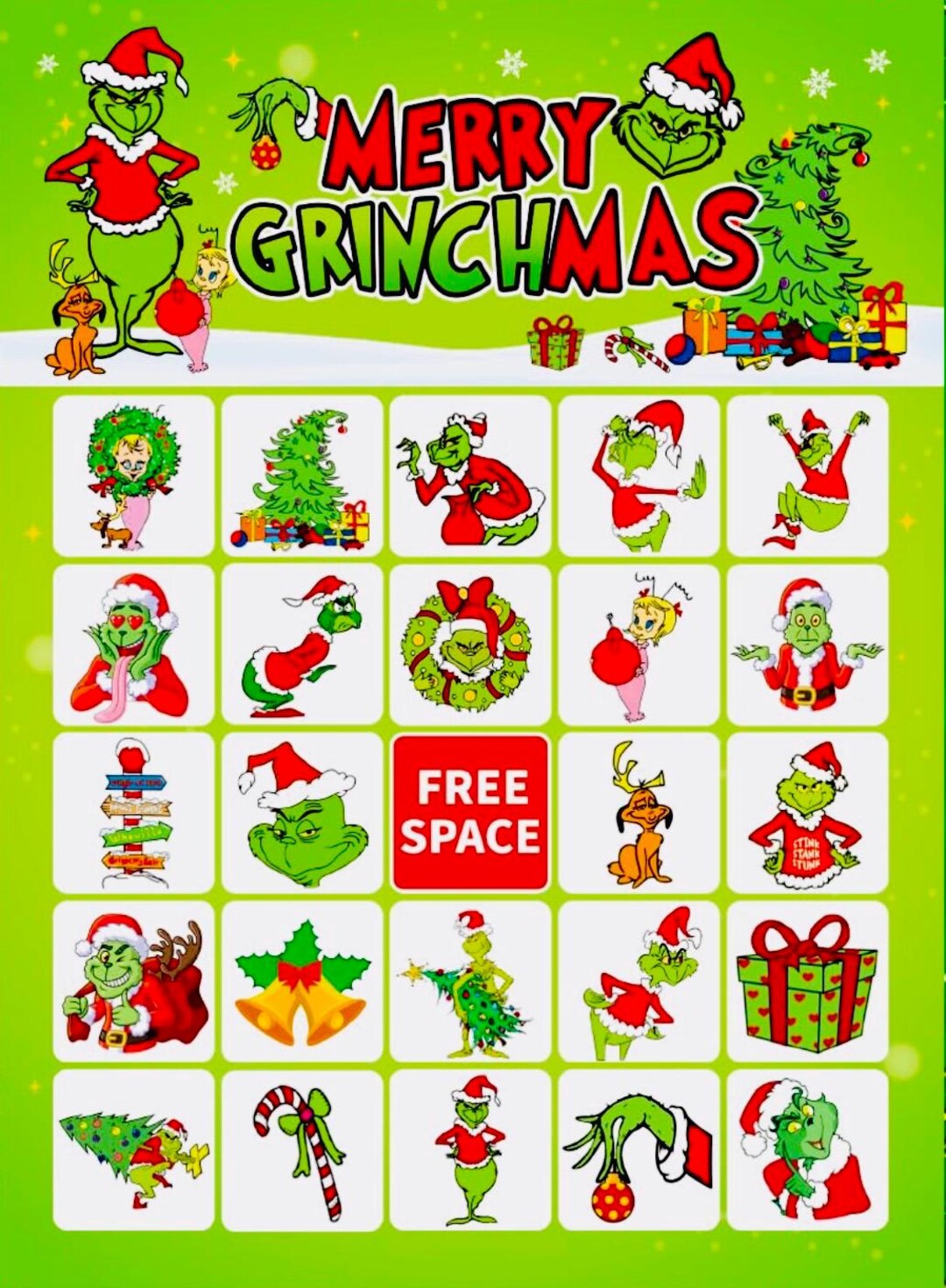 Christmas Bingo Game Digital Download Printable Image - Etsy