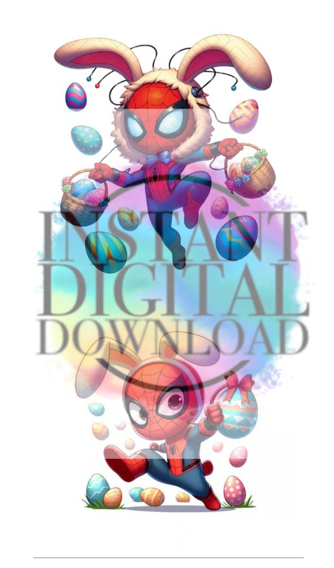 Spider-man Easter Bunny Digital Printable Download Image - Etsy