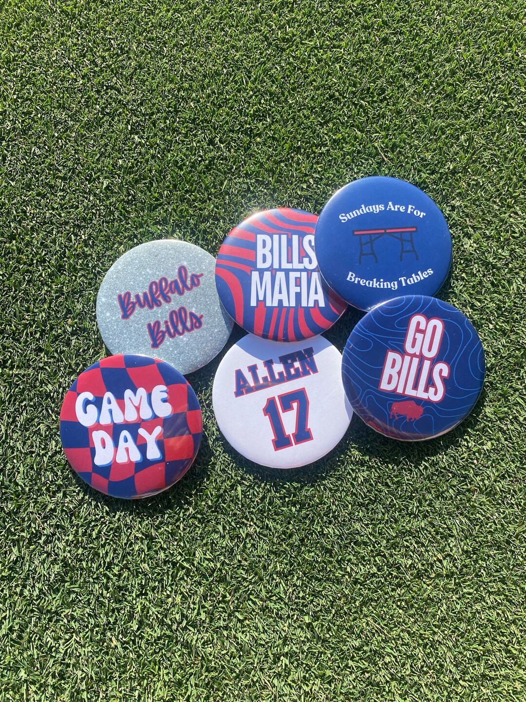 Buffalo Bills Game Day Pins/buttons - Etsy