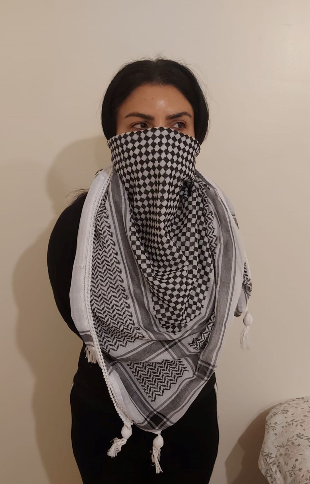 Keffiyeh Palestine Scarf Free Palestine, Traditional Cotton Shemagh ...
