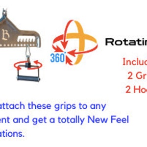 Grip/ Handles Rotating 2 Pcs for Triceps Pushdown, Lat Pull Down ...
