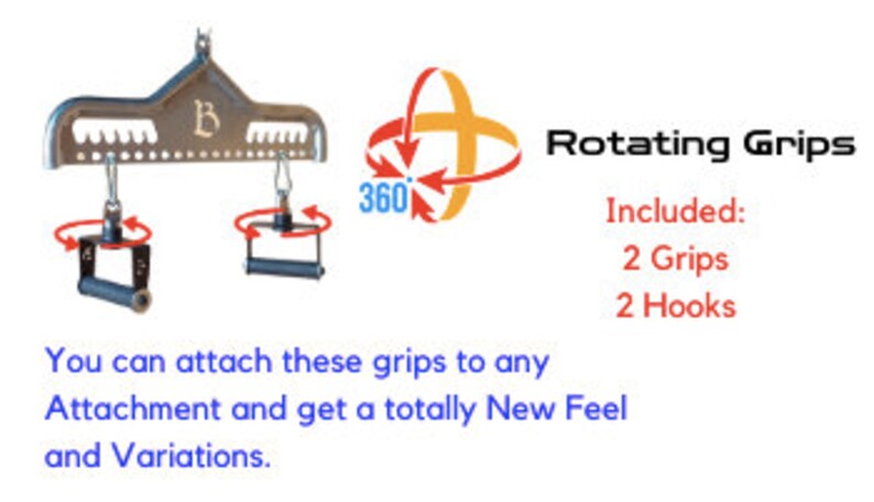 Grip/ Handles Rotating 2 Pcs for Triceps Pushdown, Lat Pull Down ...