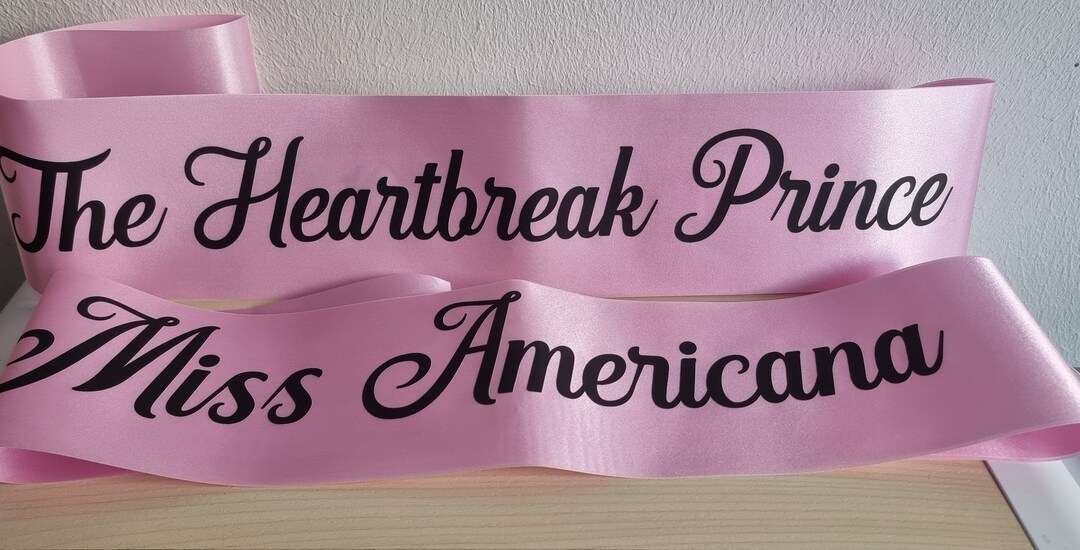 Miss Americana & the Heartbreak Prince Pink Sashes - Etsy