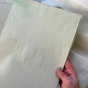 Hand Dyed Vintage Paper, Set of 20 Light Green Sheets, Junk Journaling ...