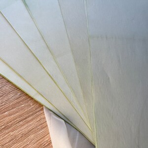 Hand Dyed Vintage Paper, Set of 20 Light Green Sheets, Junk Journaling ...